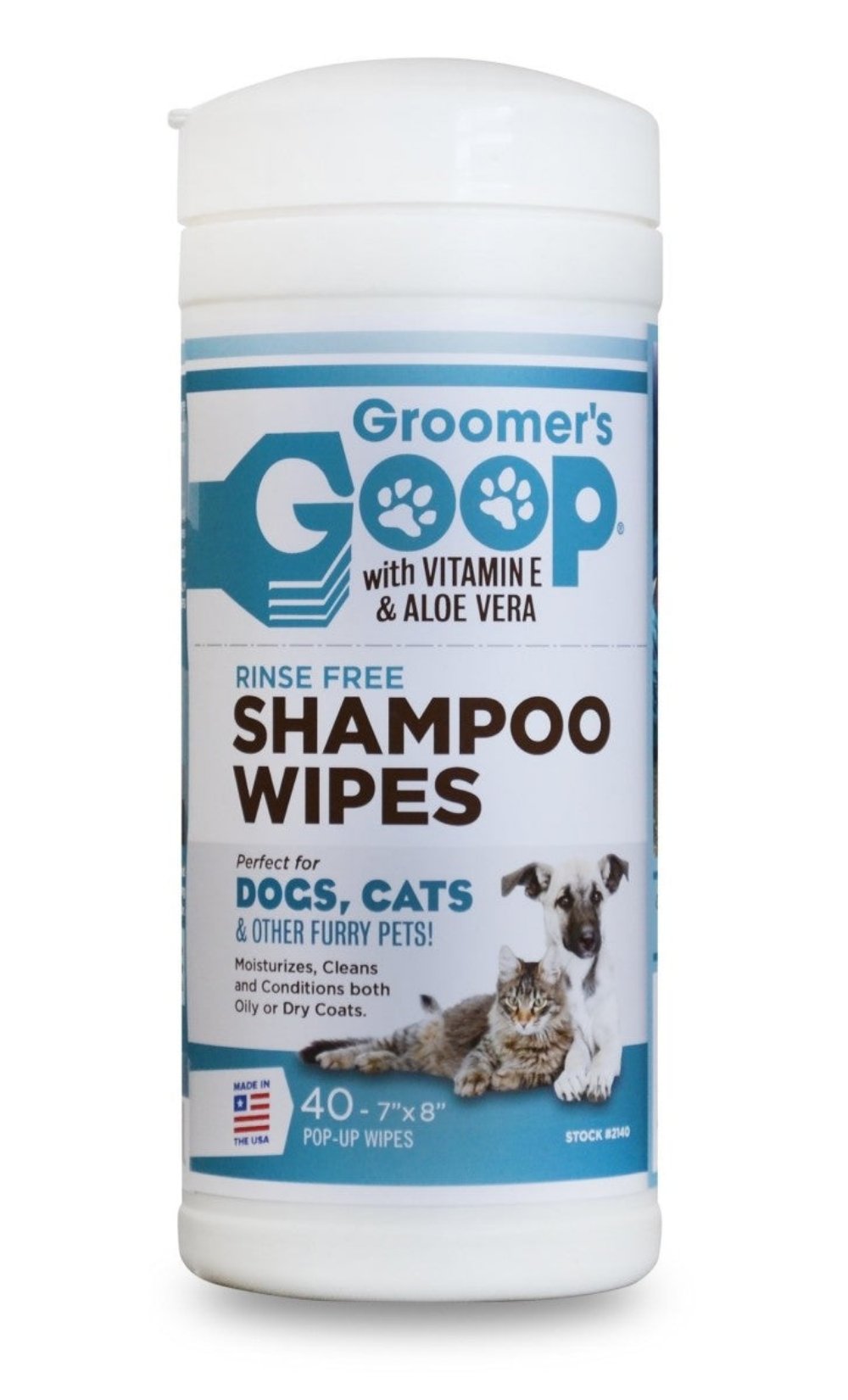 Groomer's Goop Shampoo Wipes – Trockenreinigung 40 Stück